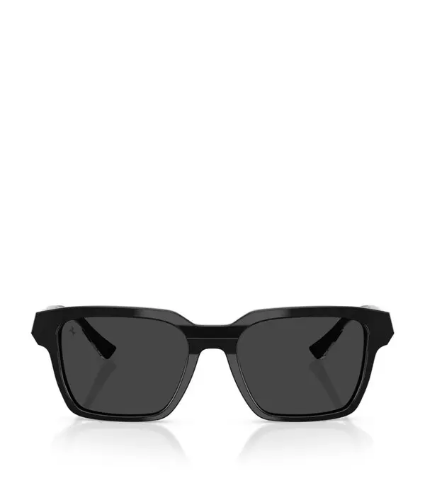 FERRARI Acetate Square Polarised Sunglasses - Black