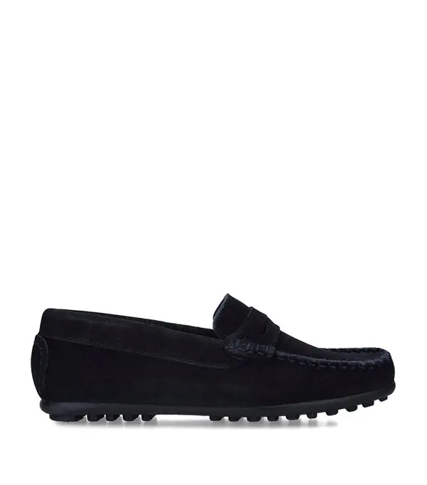 PAPOUELLI Suede Felix Loafers - Green