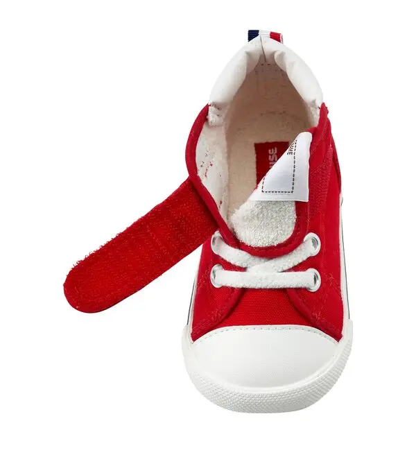 MIKI HOUSE High-top Sneakers With Velcro Fastening - Red