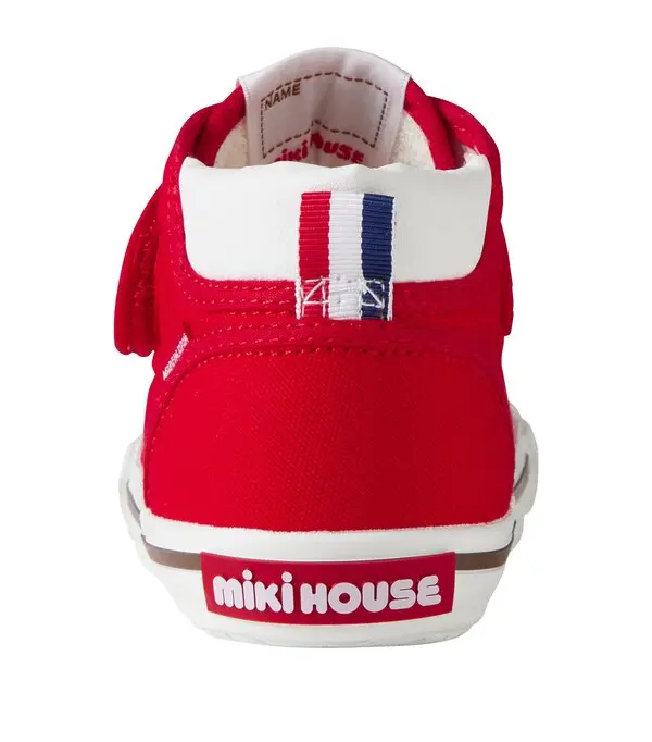 MIKI HOUSE High-top Sneakers With Velcro Fastening - Red