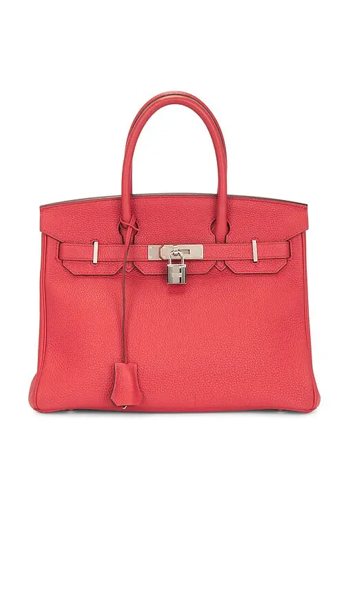 FWRD RENEW Hermes Togo Birkin 30 Handbag - Red