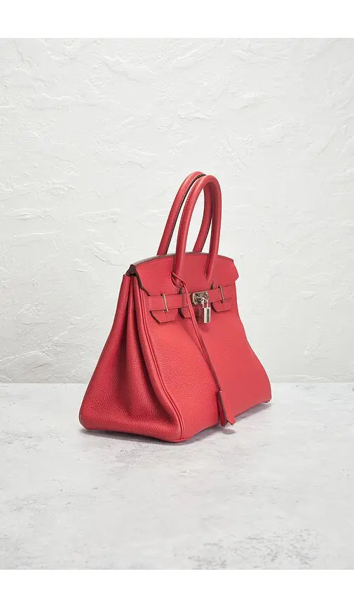FWRD RENEW Hermes Togo Birkin 30 Handbag - Red