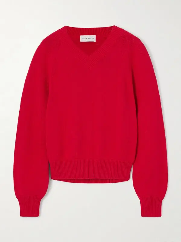 HIGH SPORT Veronica Cotton Sweater - Red