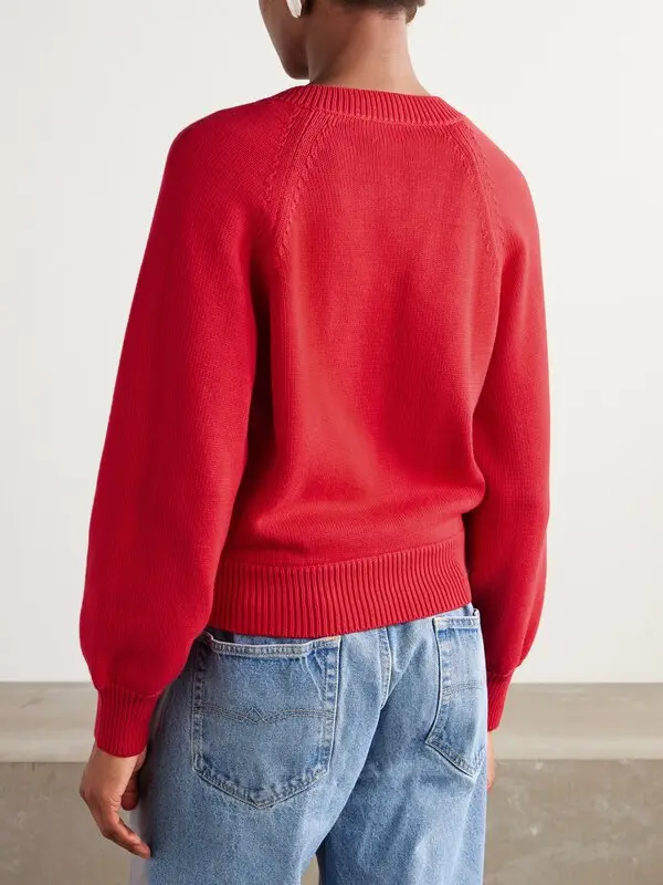 HIGH SPORT Veronica Cotton Sweater - Red