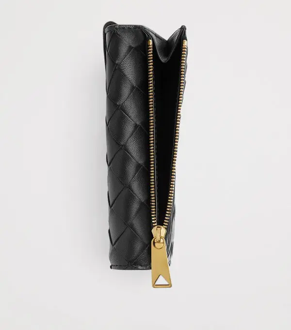 Bottega Veneta Leather Intrecciato Andiamo Card Holder