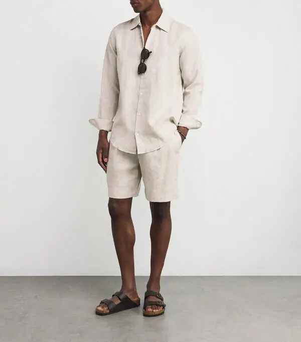 CHE Relaxed Linen Shorts With Cuffs