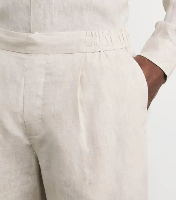 CHE Relaxed Linen Shorts With Cuffs