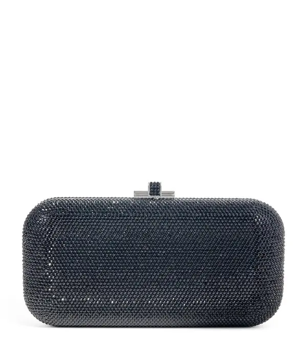 Judith Leiber Crystal Embellished Clutch Bag - Black