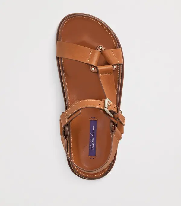 Ralph Lauren Nolen Flat Leather Sandals