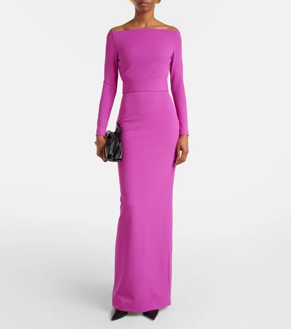 Solace London Sabina Off-shoulder Gown - Pink