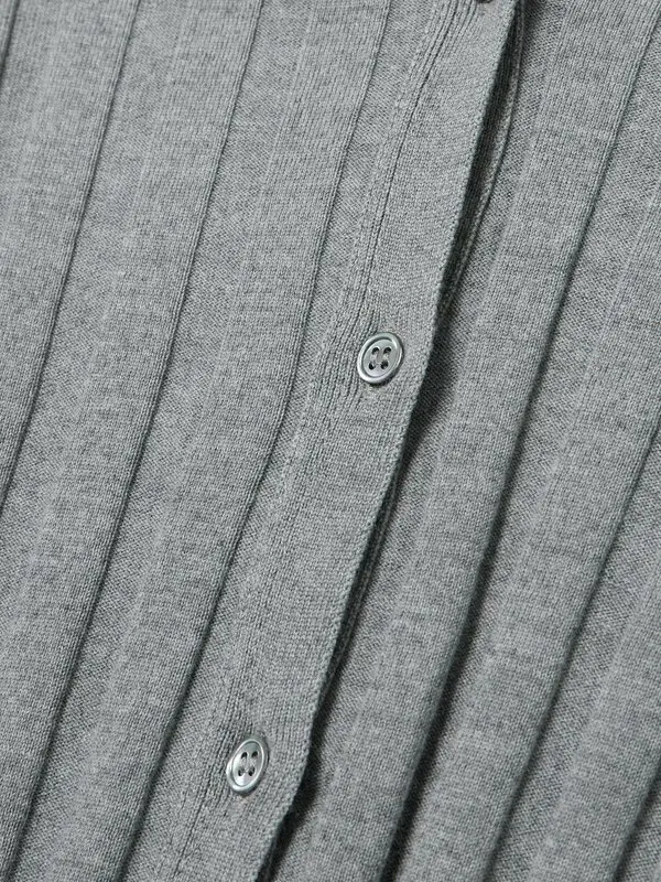 Daughter Ribbed Wool V-neck Cardigan