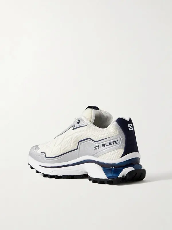 SALOMON Xt-slate Lace-up Rubber-trimmed Mesh Sneakers - Gray