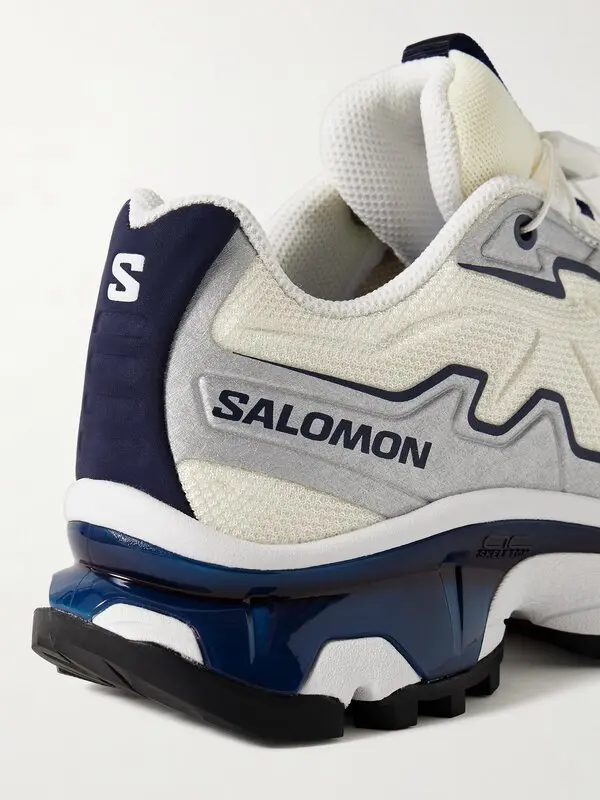 SALOMON Xt-slate Lace-up Rubber-trimmed Mesh Sneakers - Gray