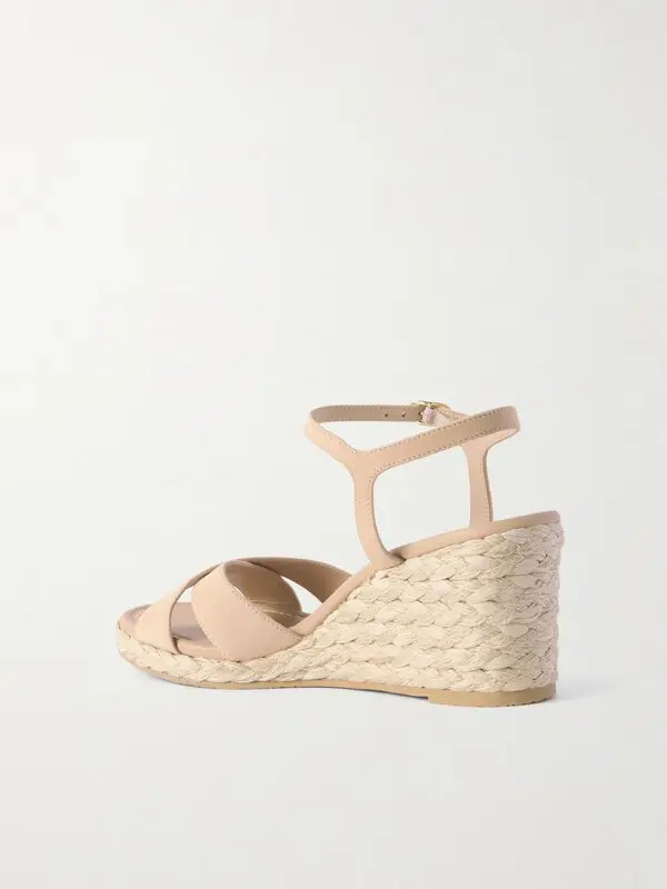 STUART WEITZMAN Dayna Suede Espadrille Wedge Sandals