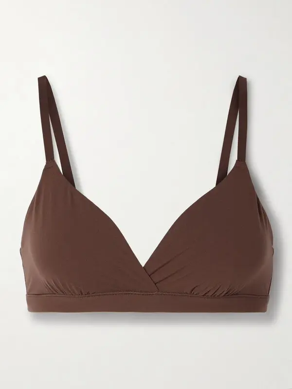 SKIMS Fits Everybody Crossover Bralette - Brown
