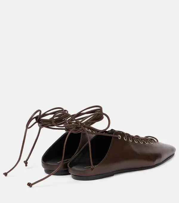 Dries Van Noten Leather Lace-up Flats