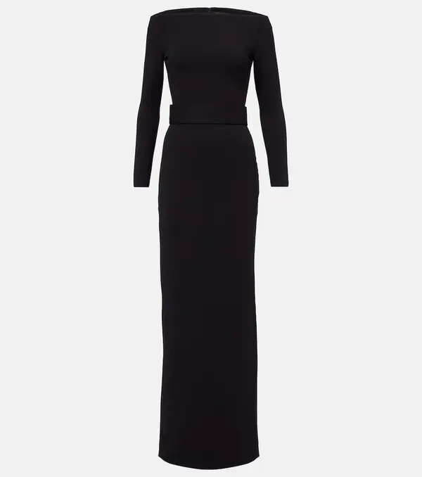 Solace London Sabina Off-shoulder Gown - Black