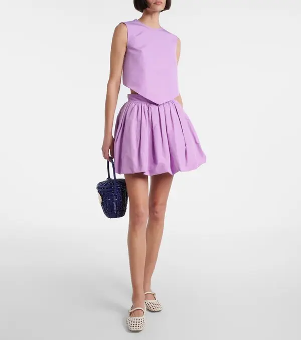 PATOU Sleeveless Faille Top With Bow Detail - Purple