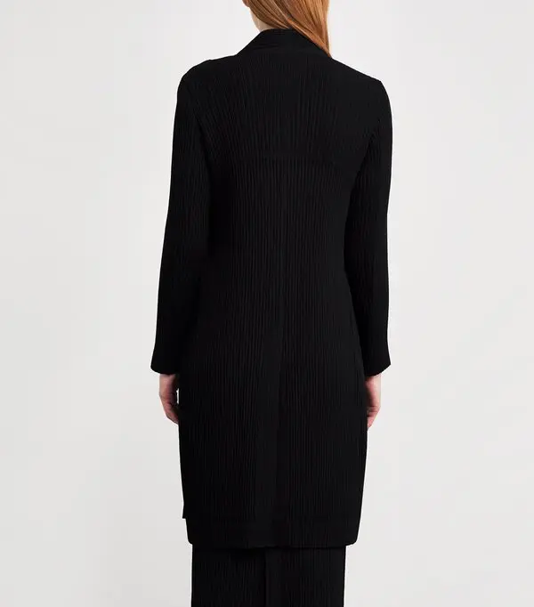 Issey Miyake Pleated Longline Coat