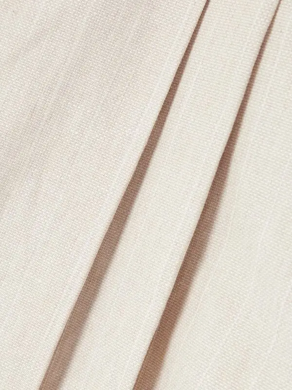 Theory Pleated Linen-blend Canvas Shorts