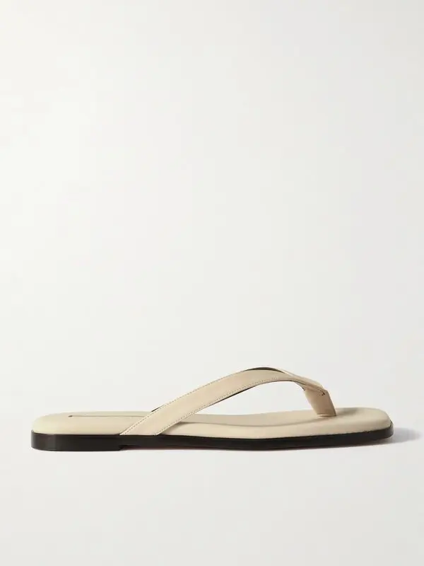 EMME PARSONS Meta Leather Flip Flops - Neutrals