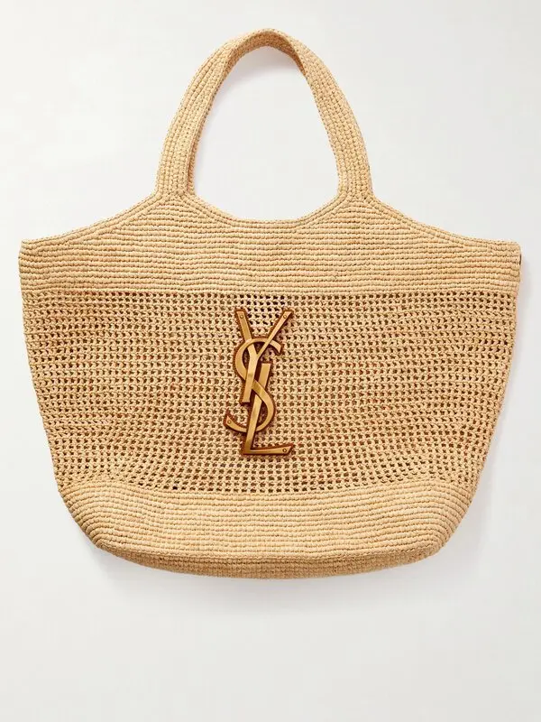 Saint Laurent Icare Maxi Raffia Tote - Neutrals