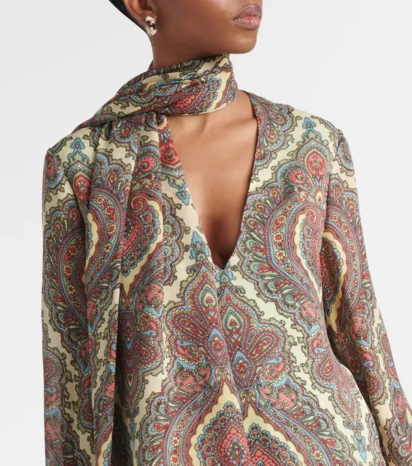 Valentino Garavani Voyage Imaginaire Silk Georgette Blouse