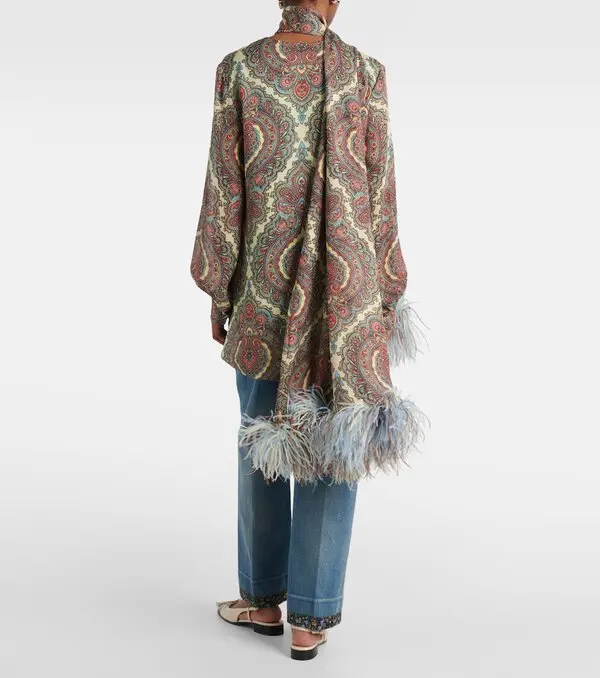 Valentino Garavani Voyage Imaginaire Silk Georgette Blouse