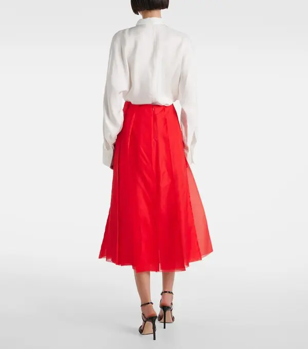 Altuzarra Silk Organza Midi Skirt