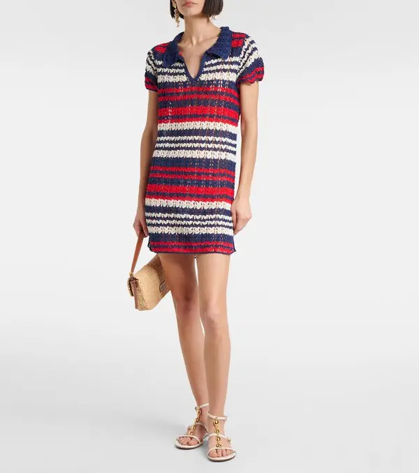 Anna Kosturova Crochet Cotton Polo Dress