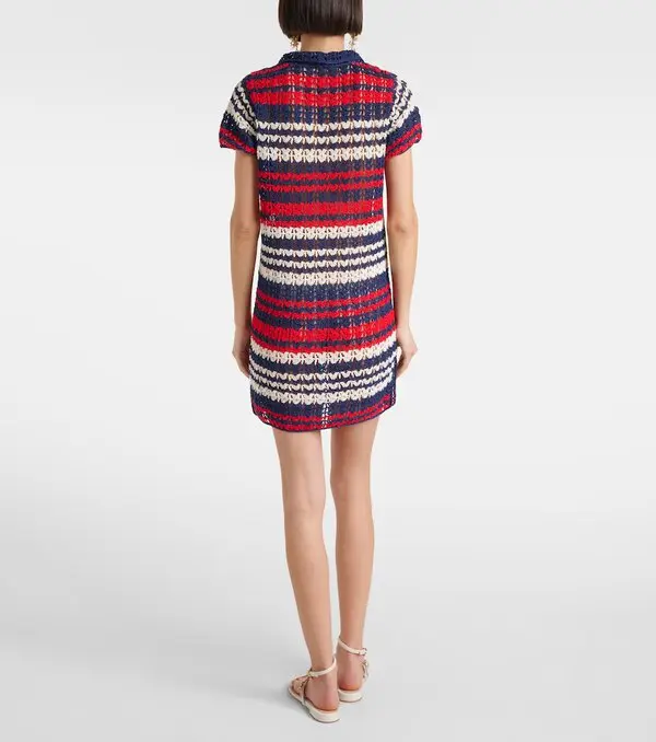 Anna Kosturova Crochet Cotton Polo Dress