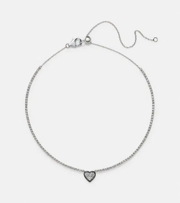 KAMYEN Heart Diamond Choker - Silver