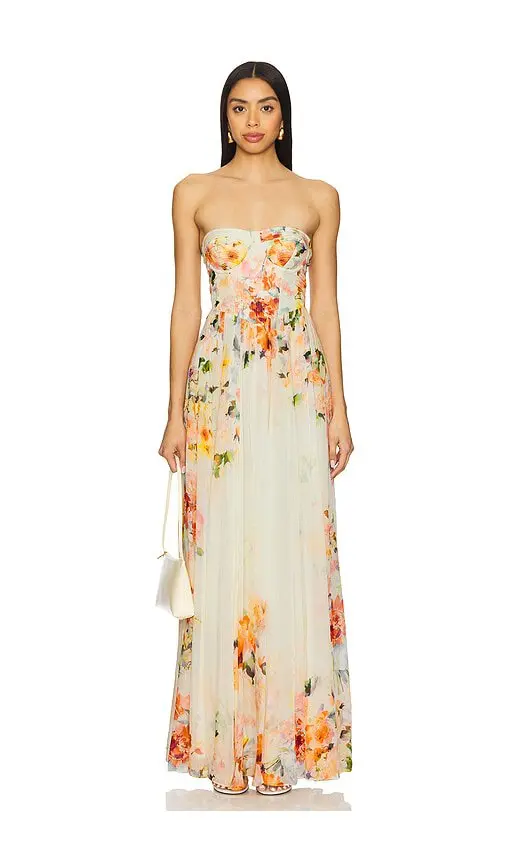 Hemant & Nandita Corsetted Long Dress - Ivory