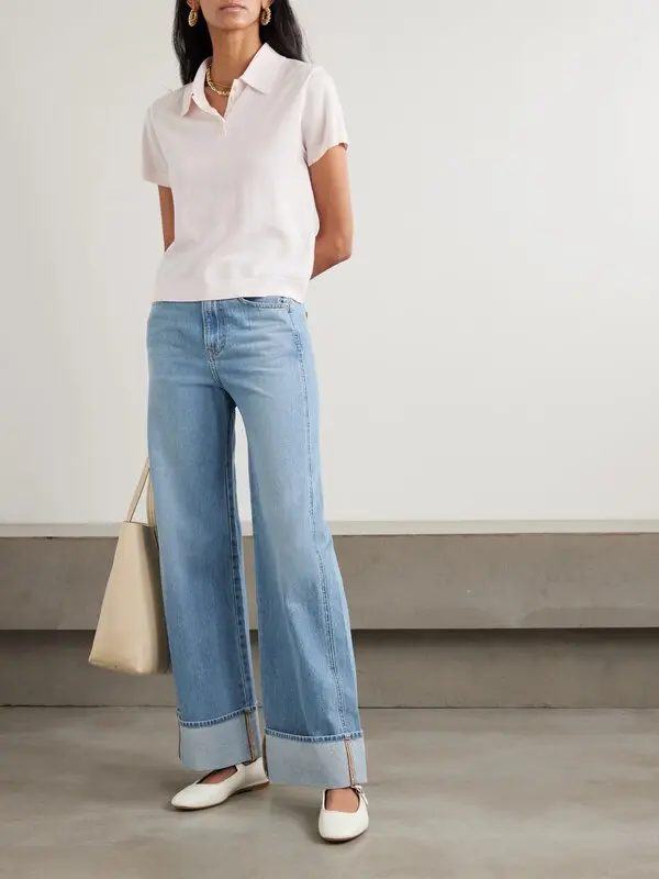 Veronica Beard Taylor High-rise Wide-leg Jeans