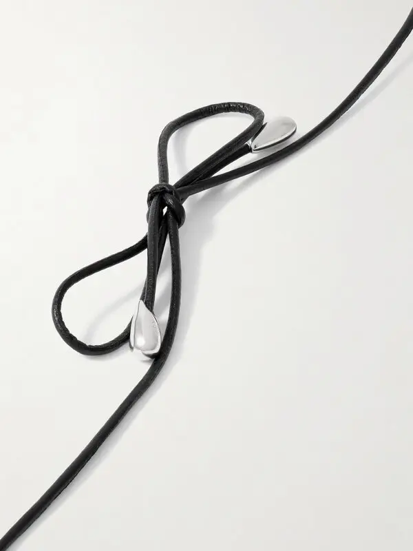 SOPHIE BUHAI Medium Full Moon Cord Necklace With Quartz And Silver - Neutrals