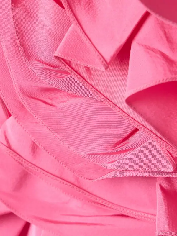 Carolina Herrera Strapless Appliquéd Silk-faille Mini Dress