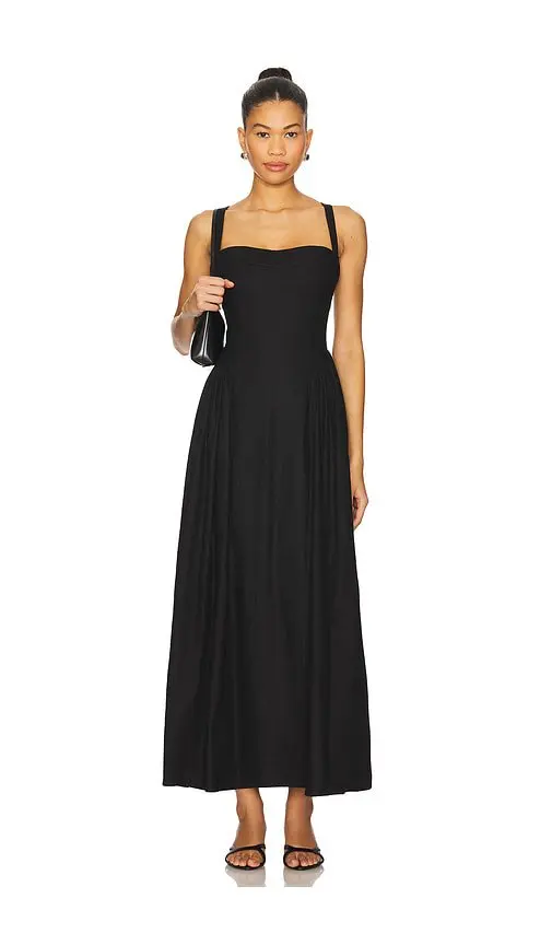 LOVERS AND FRIENDS Agneta Midi Dress - Black