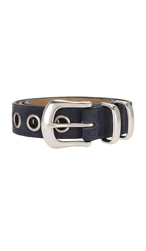 UNDERSTATED LEATHER Suede Eyelet Belt