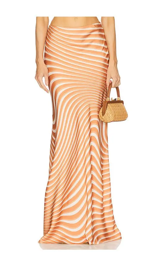 Rococo Sand Satin Maxi Skirt