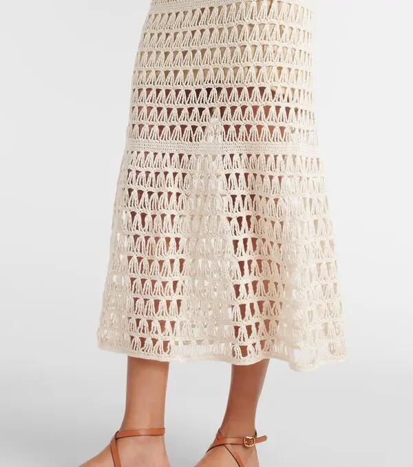 Anna Kosturova Crochet Cotton Maxi Dress