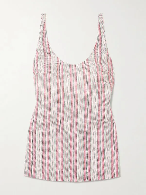 Faithfull The Brand Var' Open Back Striped Tank - Pink