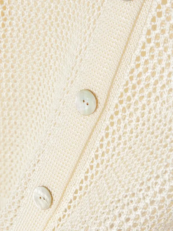 Calle Del Mar Crocheted Collar Cardigan