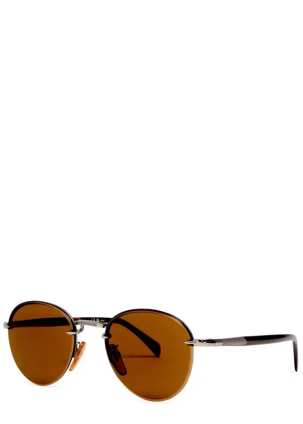 DB EYEWEAR BY DAVID BECKHAM Rimless Round-frame Sunglasses - Brown
