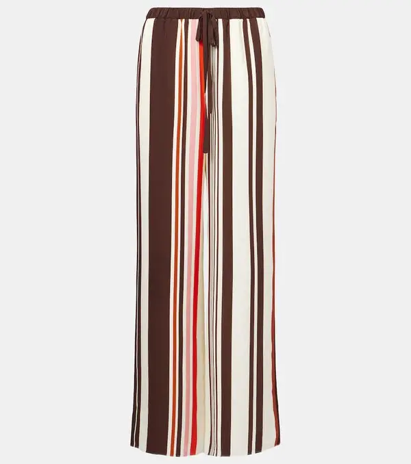 SIR. Thistle Silk Satin Wide-leg Trousers