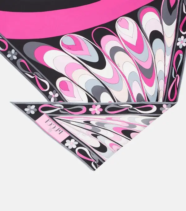 Emilio Pucci Maddalena And Onde Silk Scarf