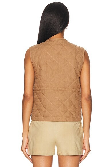 Moncler Vigny Quilted Vest - Camel