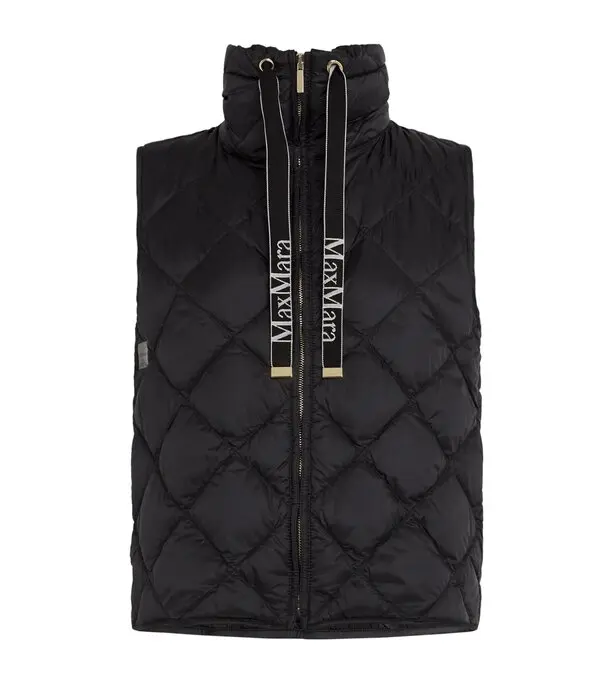 Max Mara Quilted Down Gilet - Black