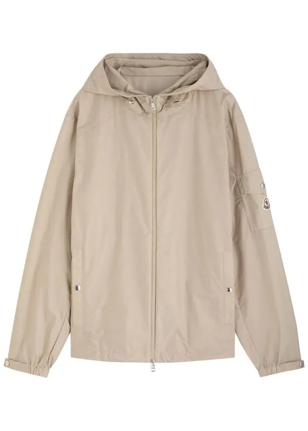 Moncler Etiache Hooded Shell Jacket - Beige