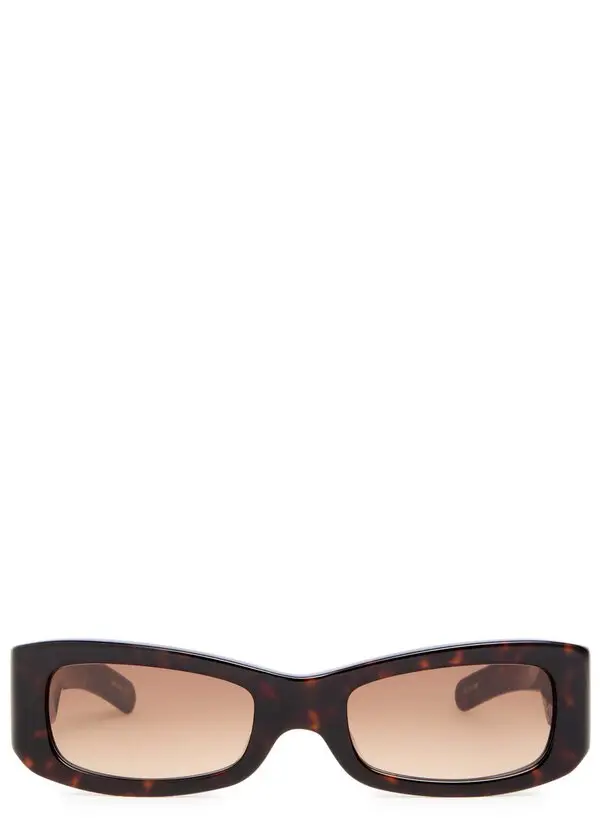 FLATLIST Kareem Rectangle Sunglasses - Brown Dark