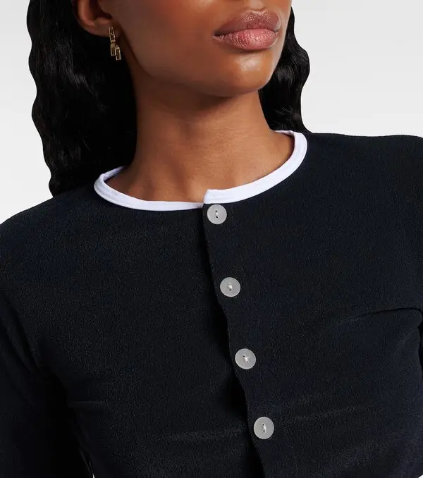 Jade Swim Cropped Terry Cardigan